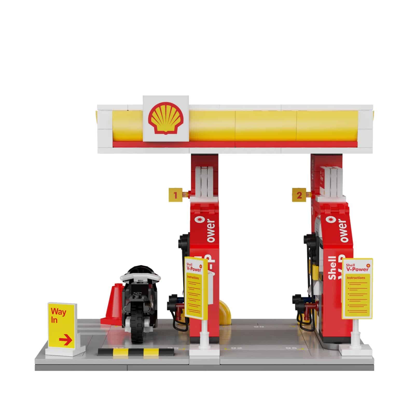 CaDA Shell Tankstelle (305 Teile) - CaDA.toys
