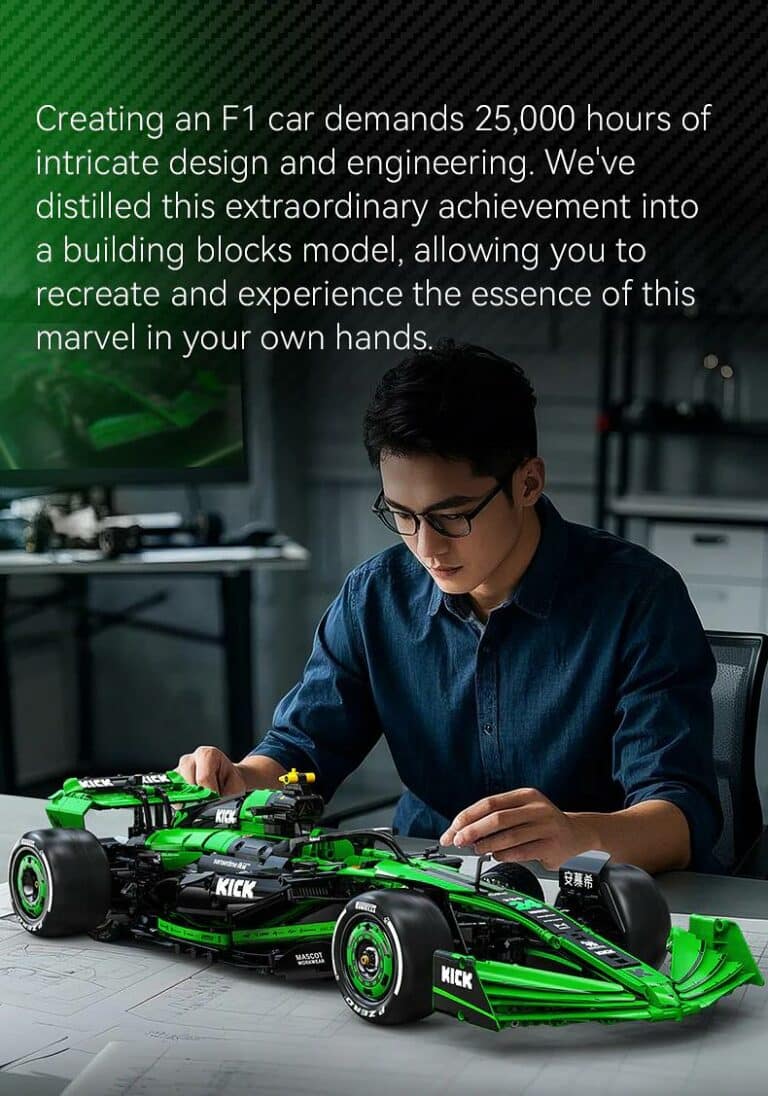 CaDA KlCK Sauber F1 Team C44 2024 1/8 (2553 Teile) - CaDA.toys