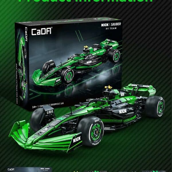 CaDA KlCK Sauber F1 Team C44 2024 1/8 (2553 Teile) - CaDA.toys